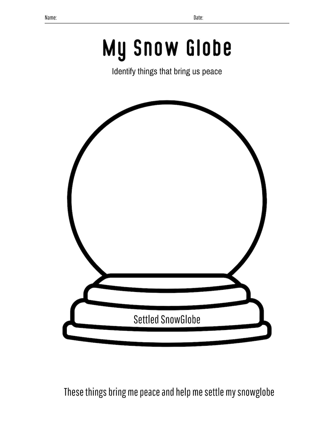 Snowglobe Coping Skills for Anger Management - Etsy
