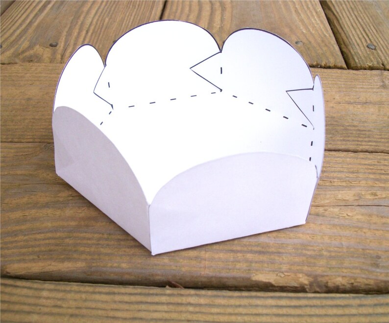Printable Template Large Petal Basket Nest Centerpiece Table Decor ...