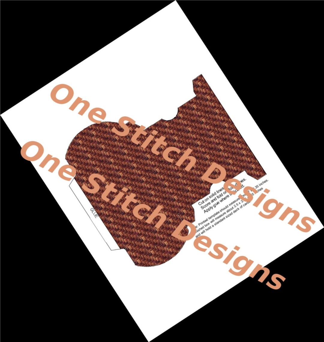 Printable Playing Card Favor Box Brown Basket Weaveblack Friday Cyber ...