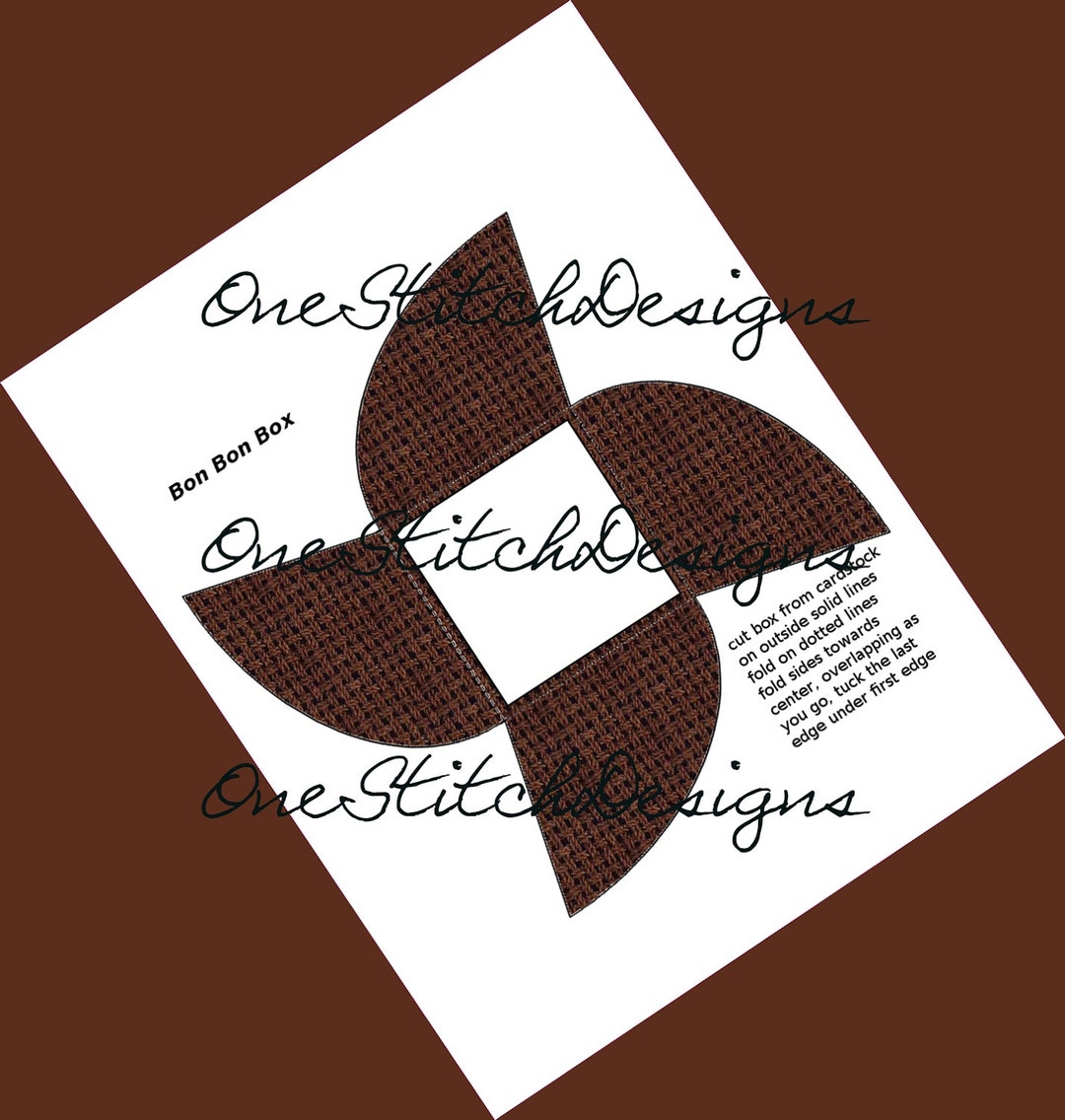 Printable Party Favor Box Burlap Brown Gift Box Bon Bon Style - Etsy