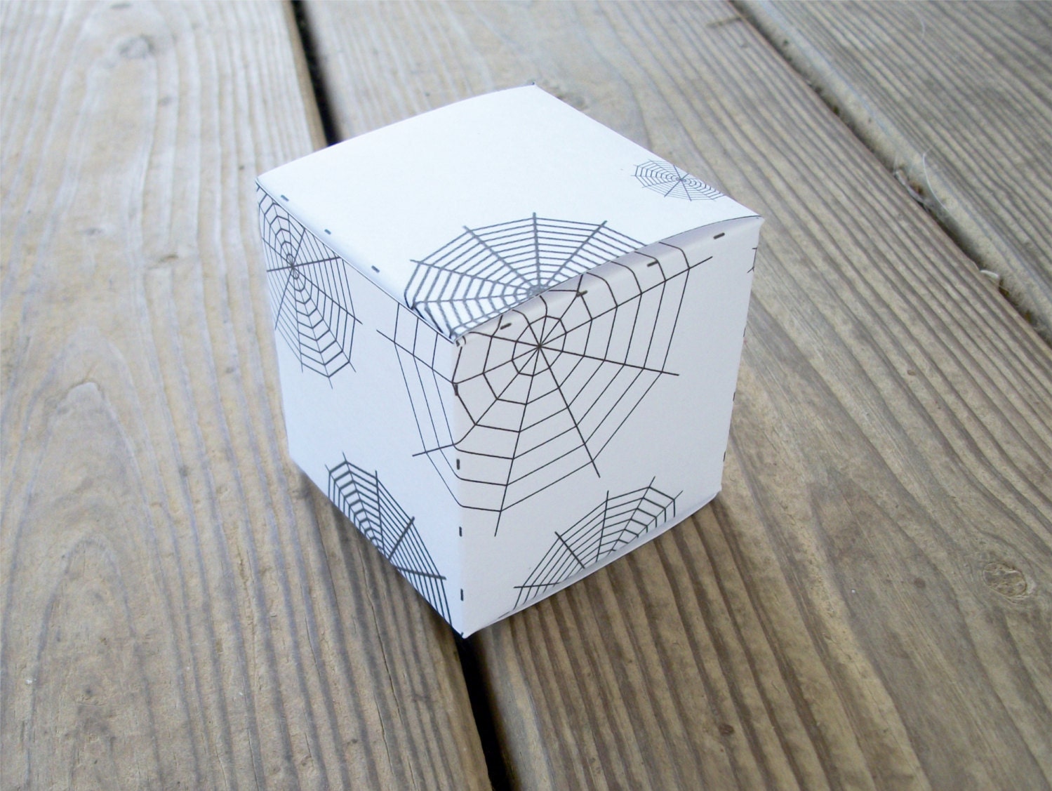 DIY Halloween Printable Cube Favor Box Goth Wedding Favor Box Gothic ...