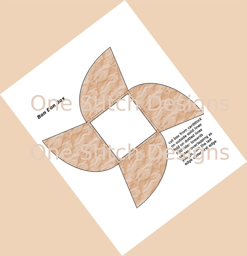 Printable Wedding Party Favor Box Crinkled Paper Gift Box Bon - Etsy