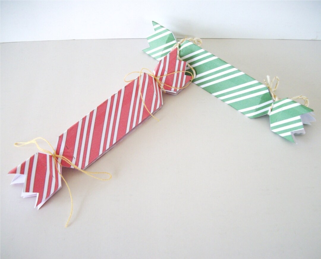 Printable Christmas "cracker" Shape Gift Box Favor Boxes Green ...