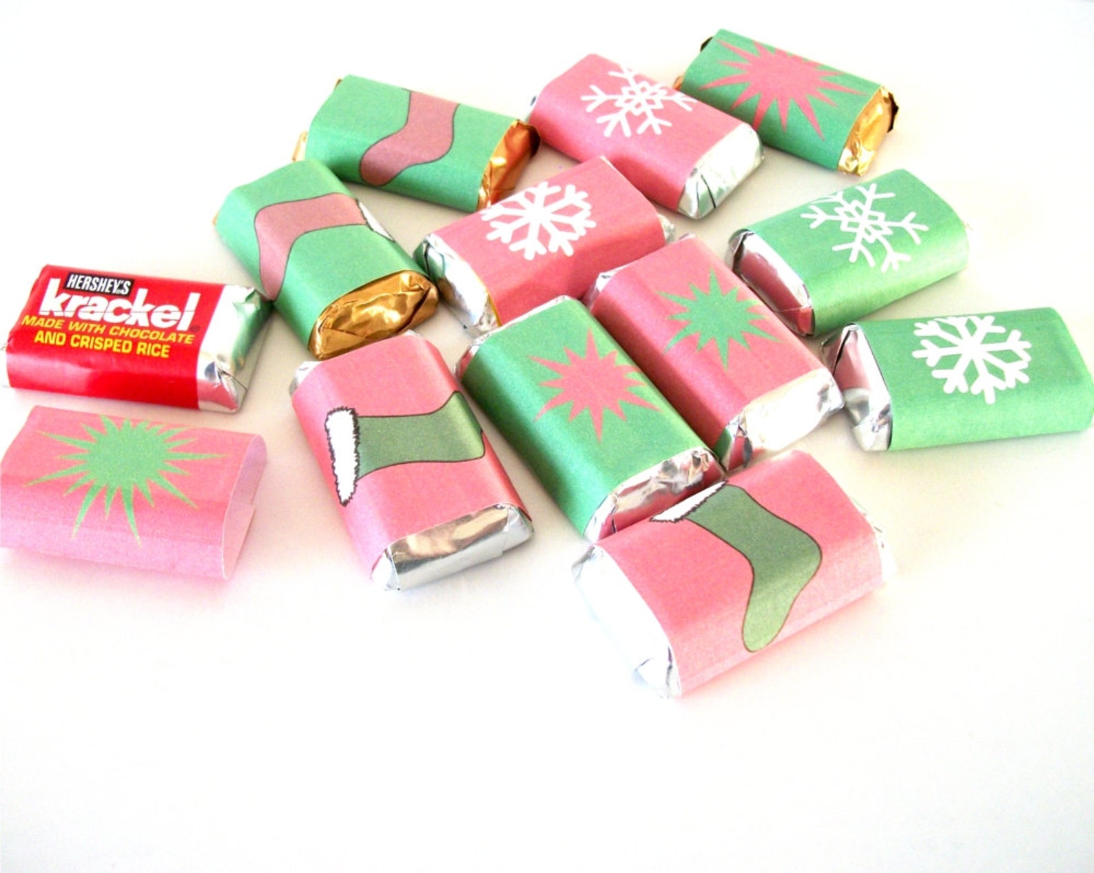 Christmas Printable Christmas Mini Candy Bar Wrappers Red and Green ...