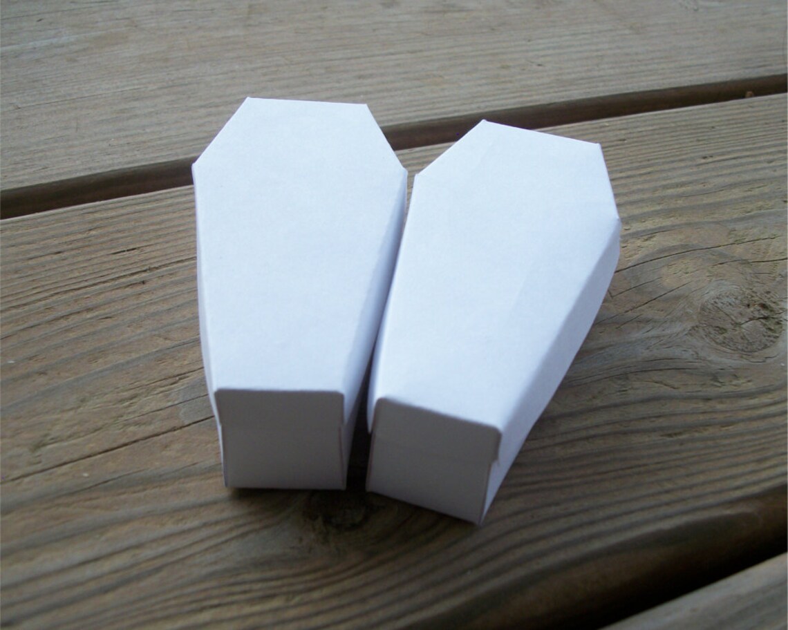 Printable Coffin Halloween Favor Box Blank Template Halloween | Etsy