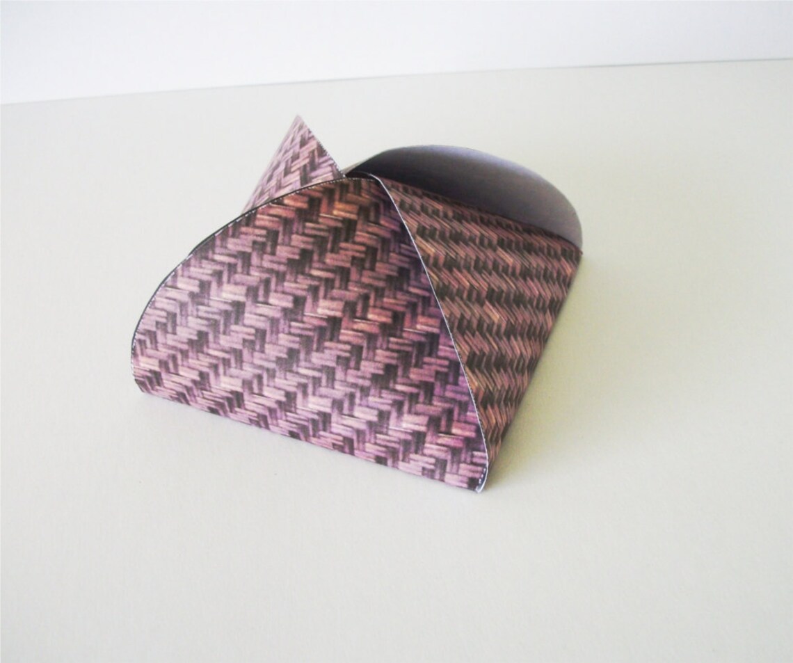 Printable Gift Box Woven Wicker Basket Party Favor Box Bon Bon Style - Etsy