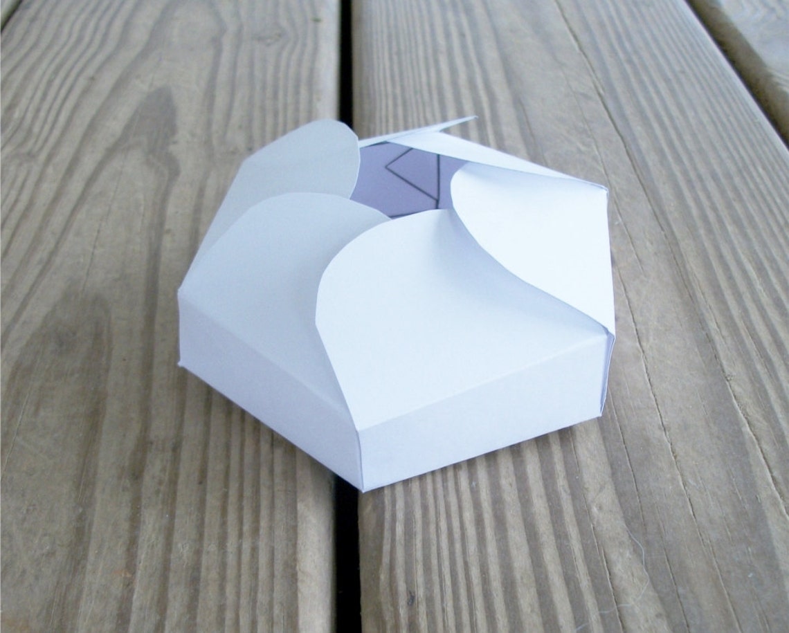 Printable Gift Box Hexagon Petals Wedding Favor Box Template Digital - Etsy