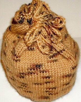 Knitting Pattern PDF: Round Knitted Drawstring Bag Wristlet Knit Bag - Etsy
