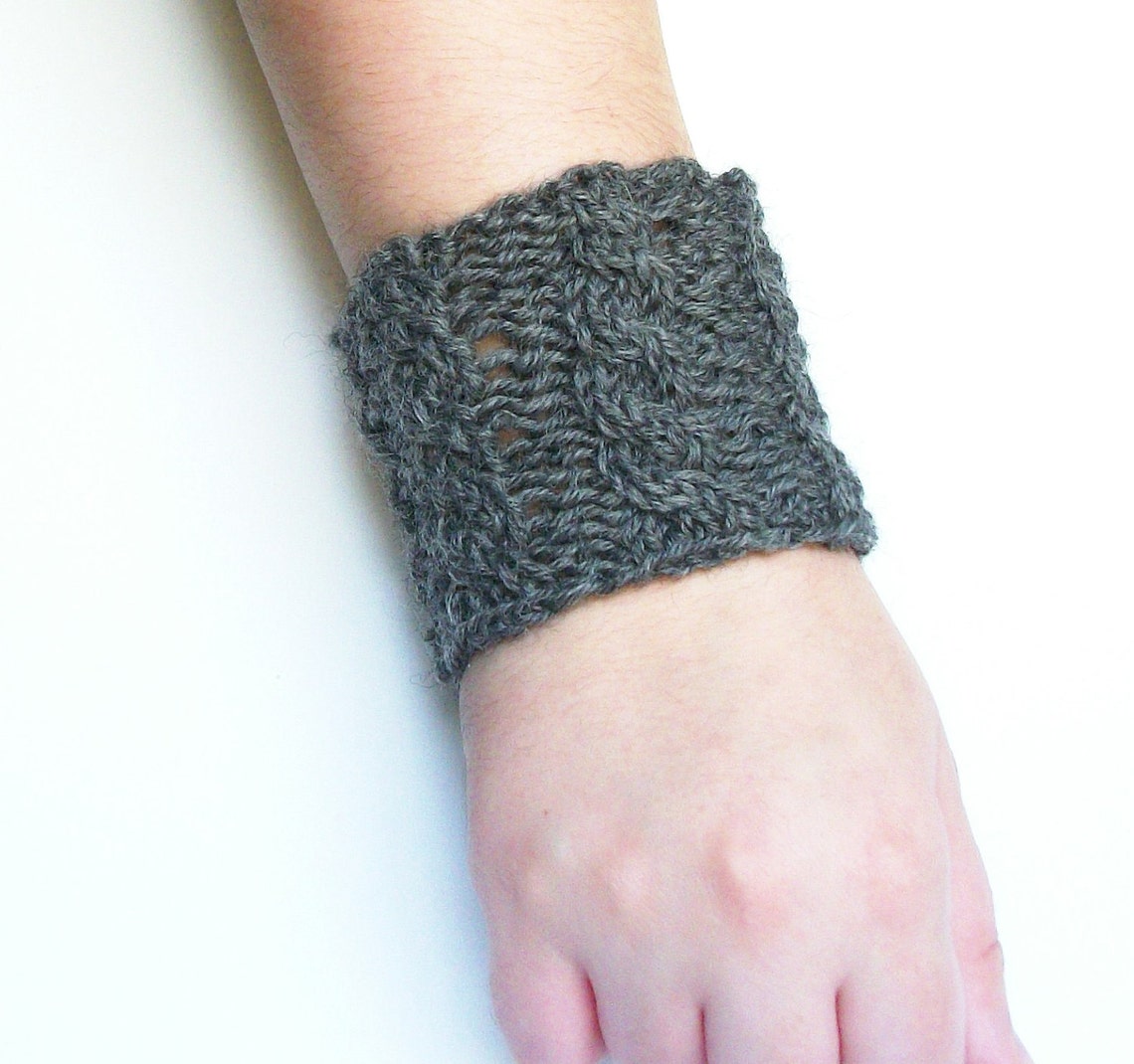 PDF Knitting Pattern: Knit Cabled Wrist Warmer/ Wristband/ Cup Cozy ...