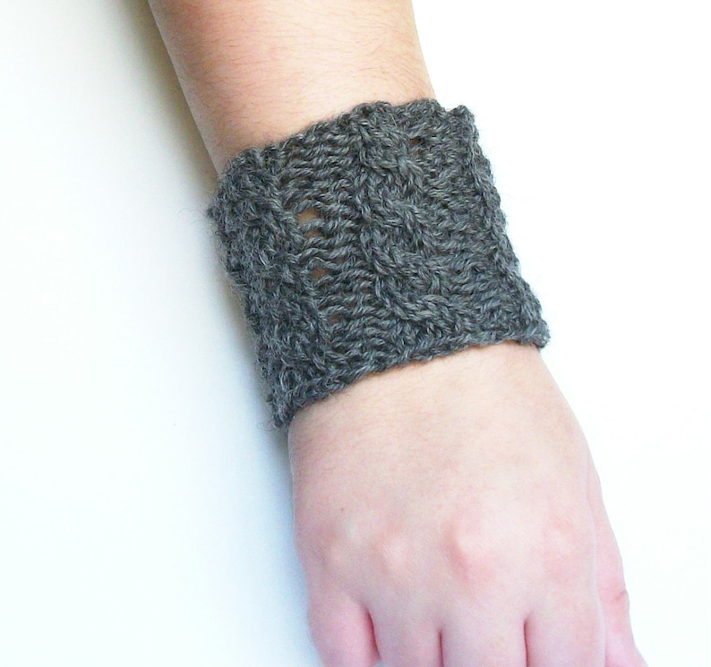 PDF Knitting Pattern: Knit Cabled Wrist Warmer/ Wristband/ Cup Cozy ...