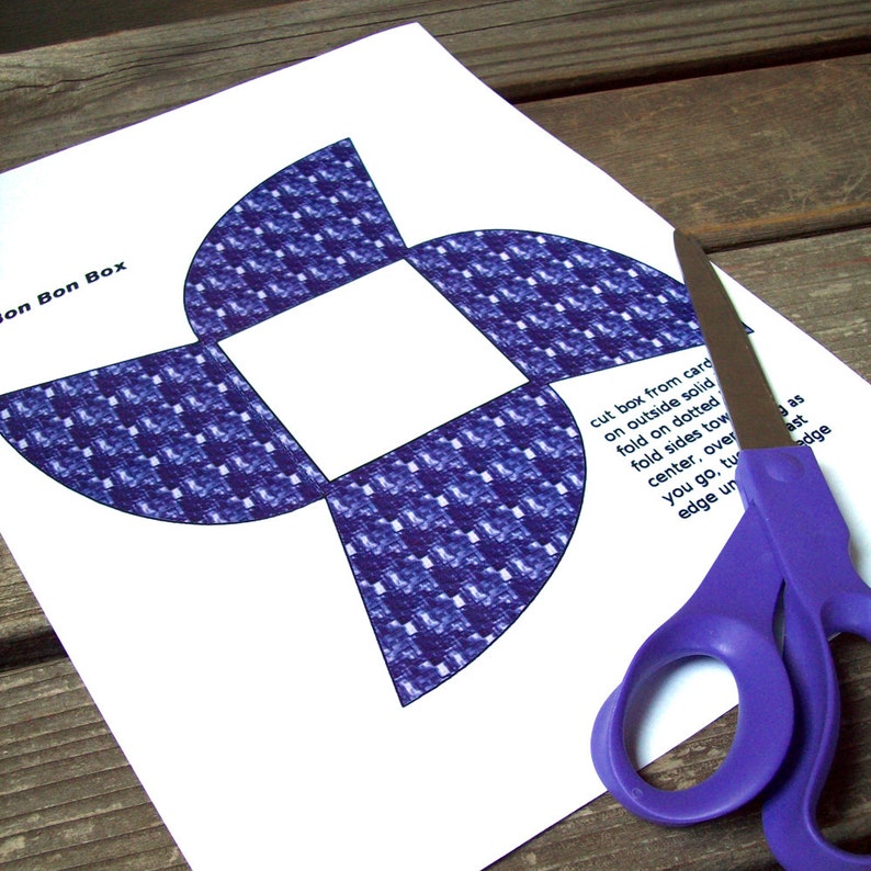 Printable Gift Box Multicolor Colorful Rainbow Swirl Party Favor Box ...