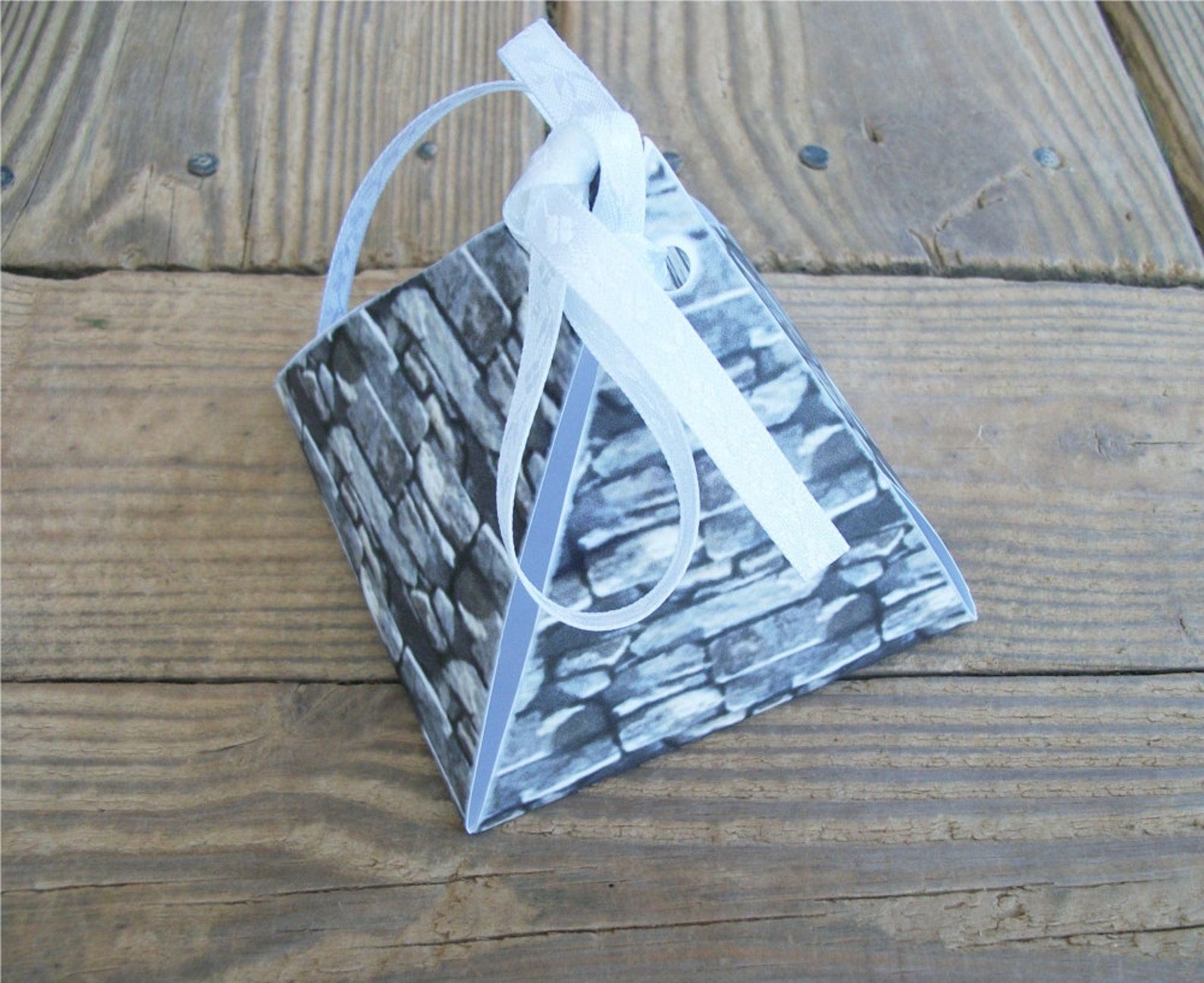 Printable Chocolate Swirls Pyramid Favor Box Brown Gift Box - Etsy