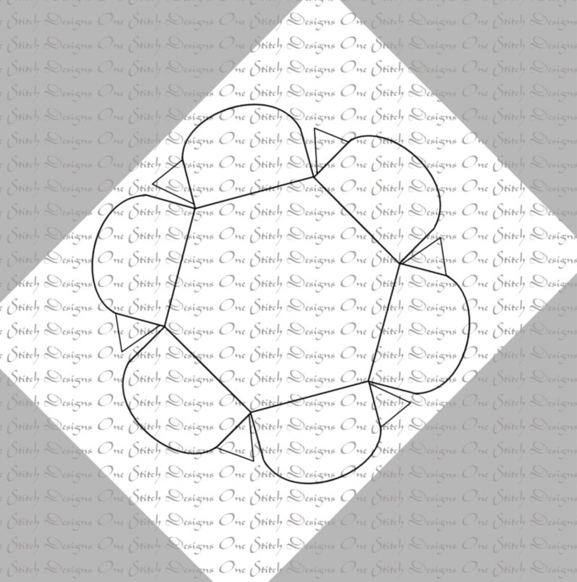 Printable Template Large Petal Basket Nest Centerpiece Table Decor ...