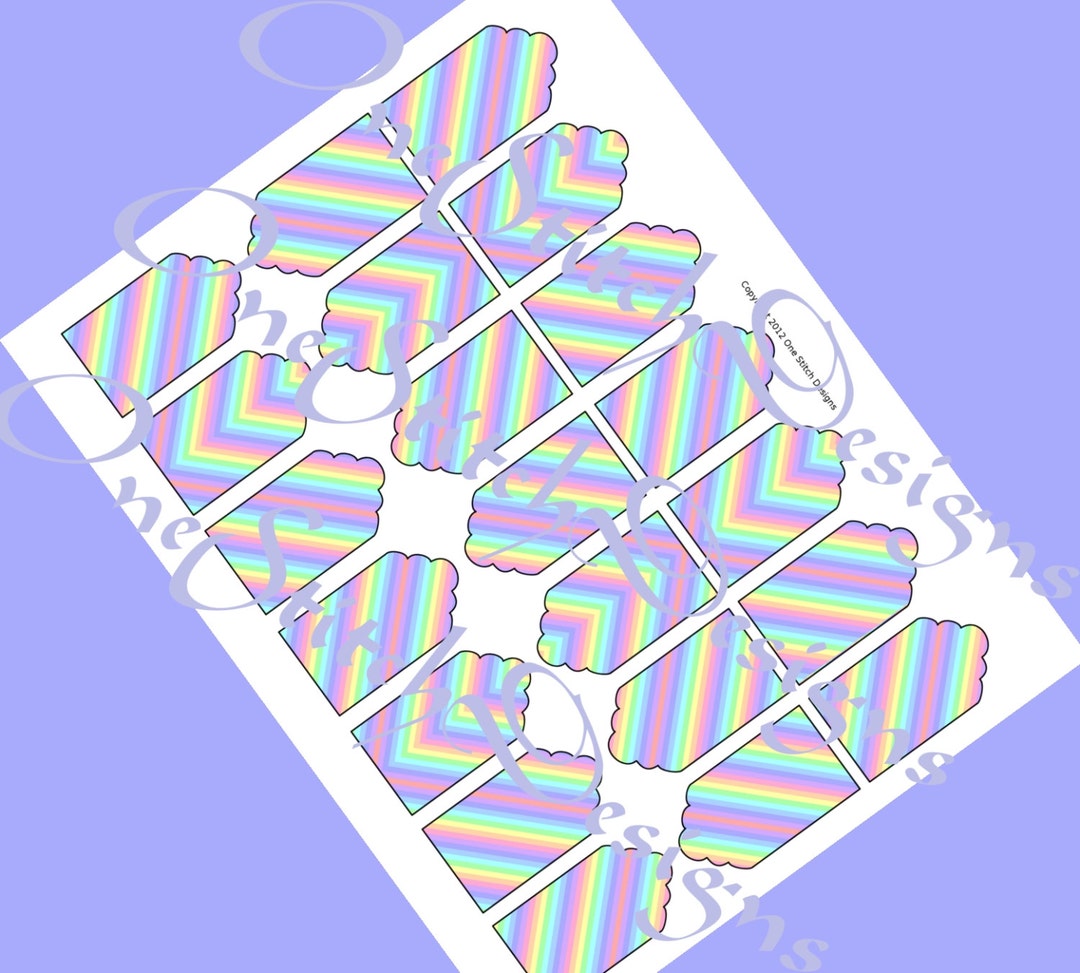 Printable Gift Tags Pastel Stripes Gift Tags Holiday Birthday Gift Tag ...