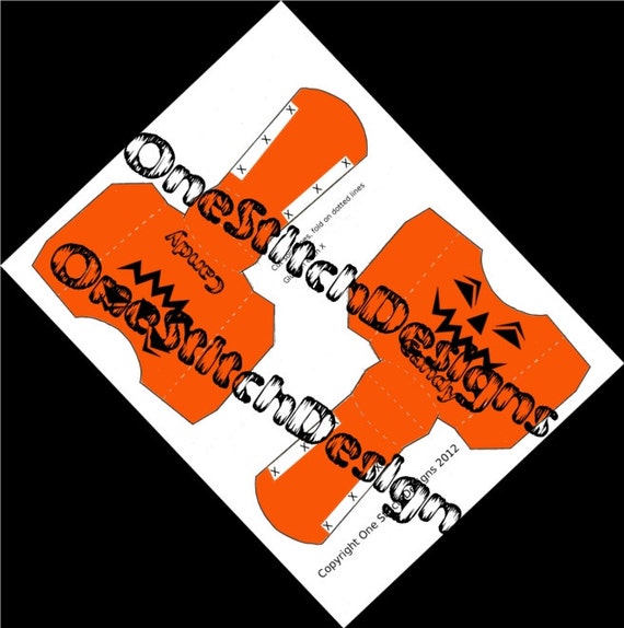 Printable Halloween Candy Treat Box Jack O Lantern French Fry | Etsy