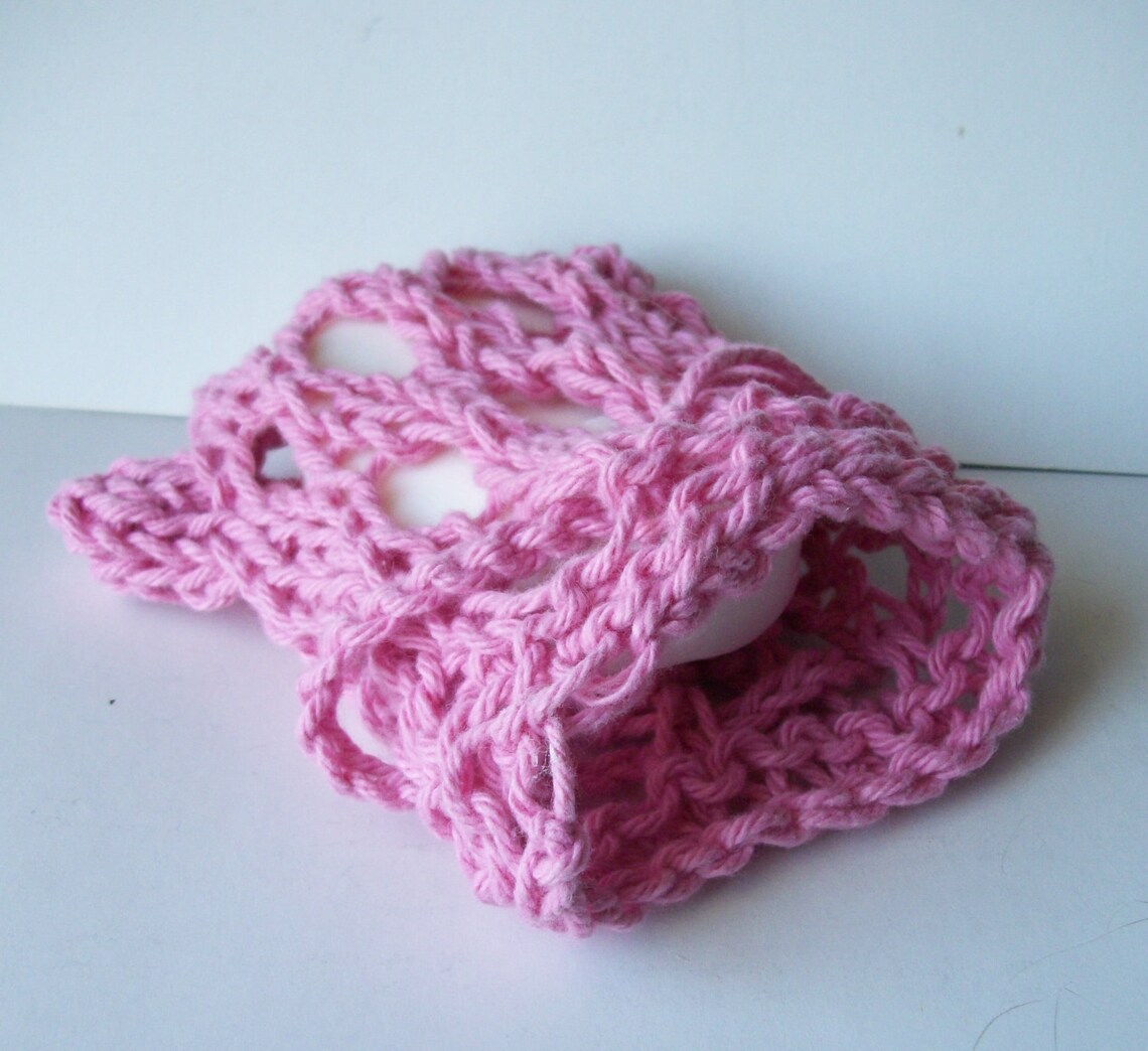 PDF Knitting Pattern: Knit Mesh Soap Saver- 2 Versions in 1 Drawstring ...