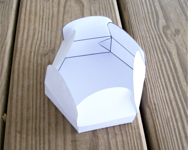 Printable Gift Box Hexagon Petals Wedding Favor Box Template Digital - Etsy