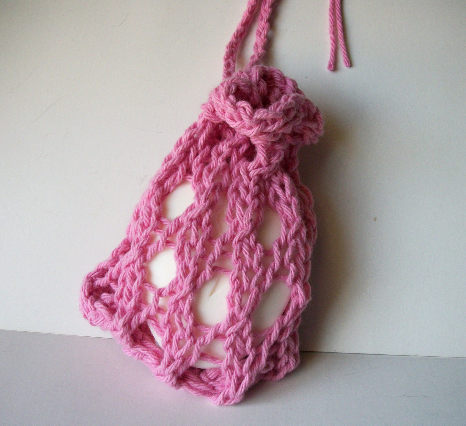 PDF Knitting Pattern: Knit Mesh Soap Saver- 2 Versions in 1 Drawstring ...