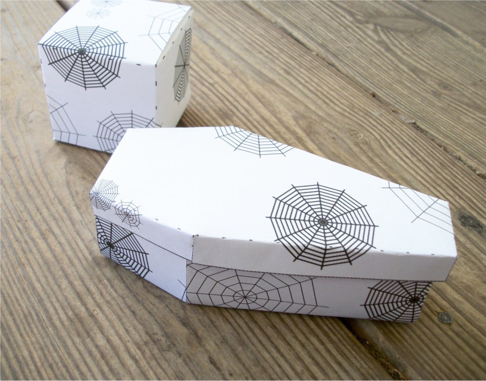 DIY Halloween Printable Cube Favor Box Goth Wedding Favor Box Gothic ...