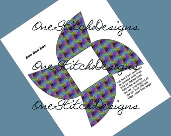 Printable Gift Box Chocolate Swirl Party Favor Box Bon Bon | Etsy