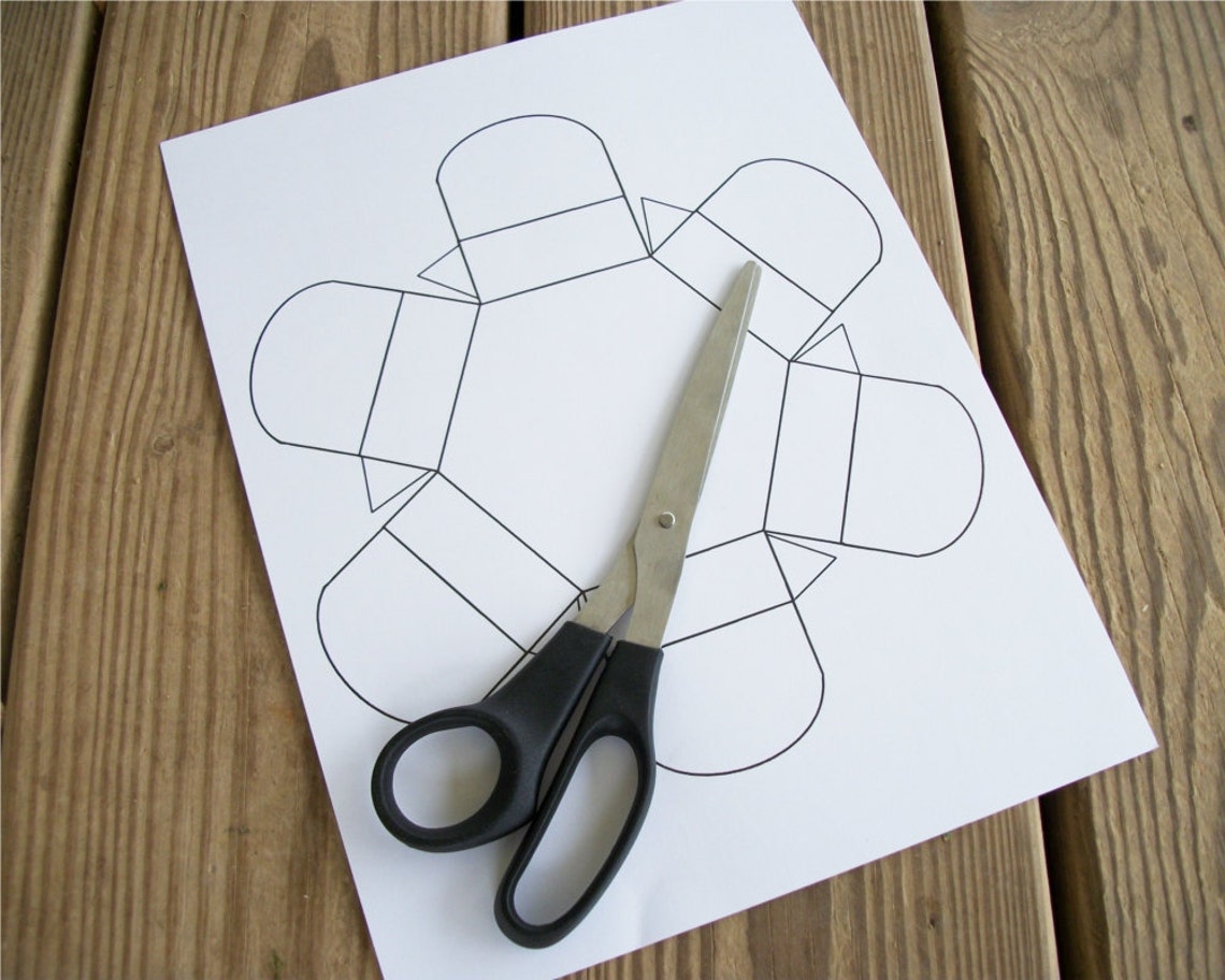 Printable Gift Box Hexagon Petals Wedding Favor Box Template Digital - Etsy