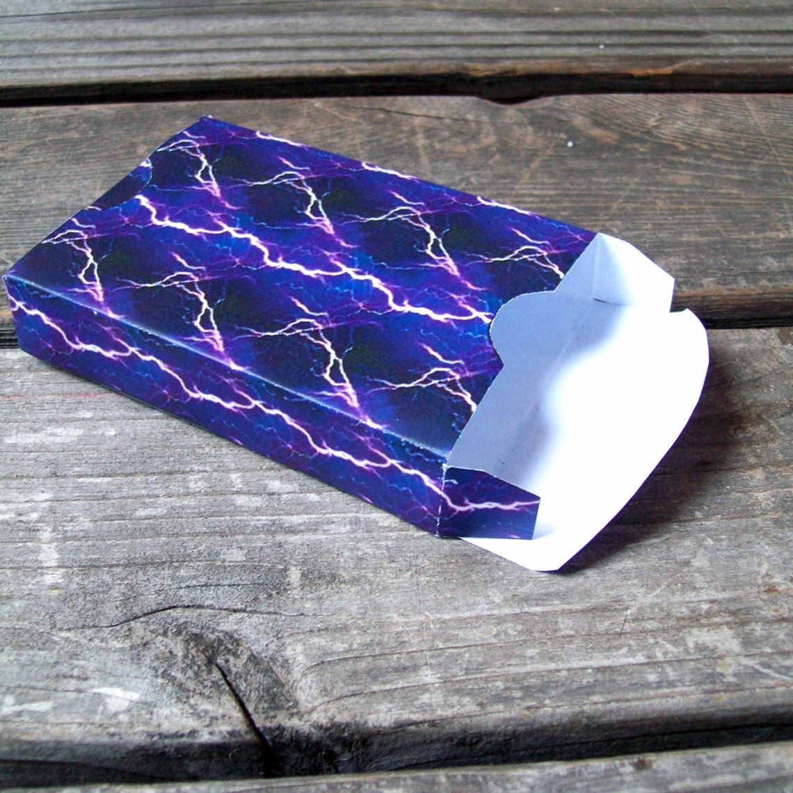 Printable Playing Card Favor Box Blue Lightning Gift Card Box - Etsy