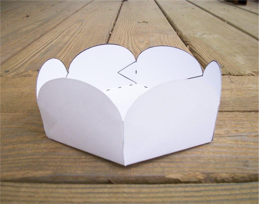 Printable Template: Large Petal Box Template 2 Pieces PDF, PNG, and ...