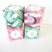 Red and Green Stripes Gift Box Printable Cube Favor Boxes - Etsy
