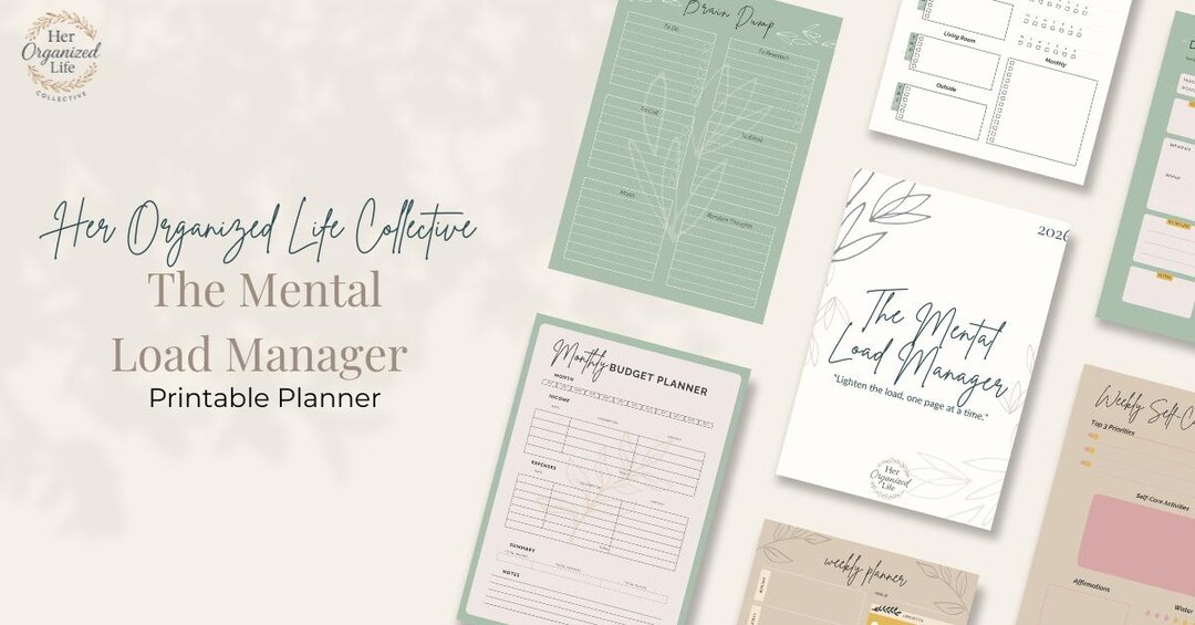 The Mental Load Manager | Printable Planner for Moms | Daily Organizer ...