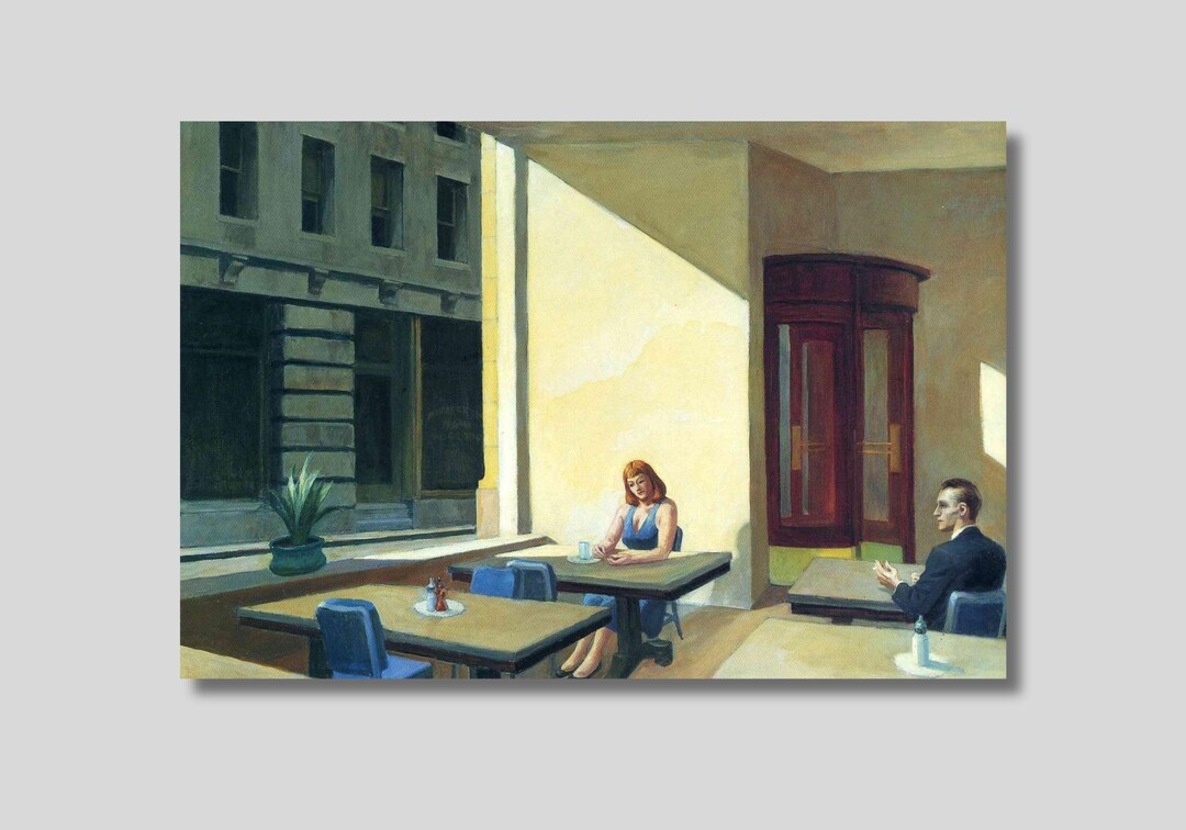 Edward Hopper - Sunlight in a Cafeteria, 1958 : Canvas Art Print - Etsy