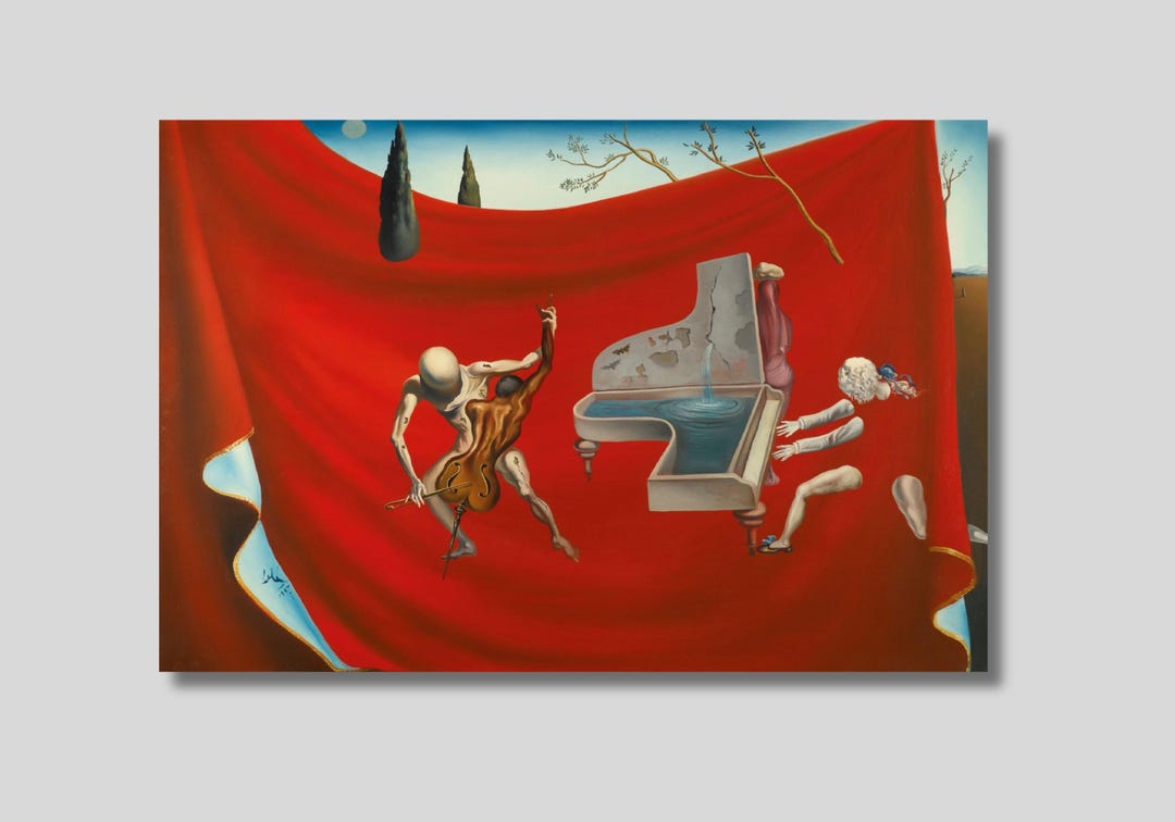 Salvador Dali : the Red Orchestra - Canvas Art Print - Etsy
