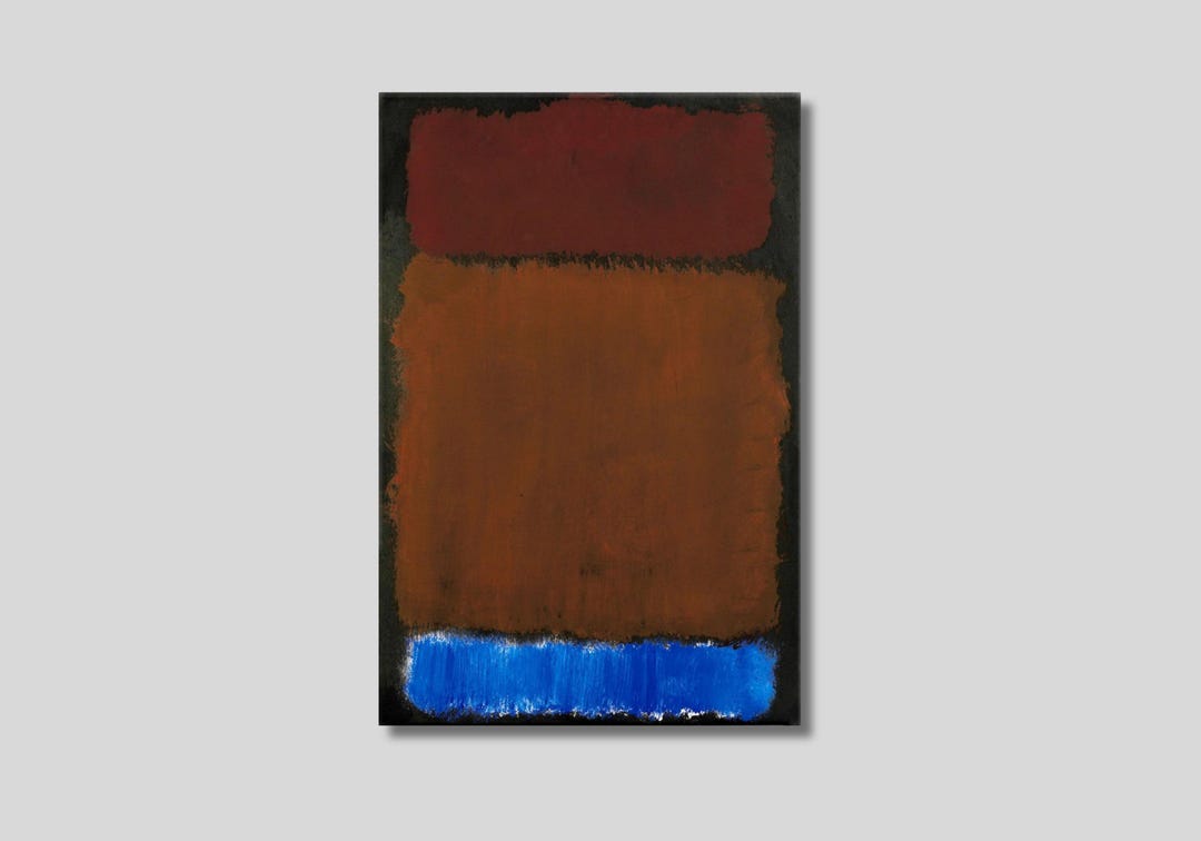 Mark Rothko : Wine, Rust, Blue on Black Canvas Art Print - Etsy