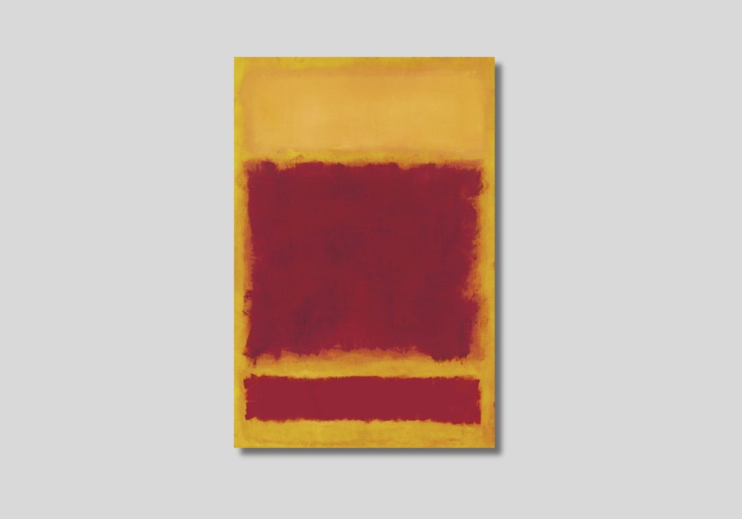 Mark Rothko : Composition 1958 Red Yellow Gold Canvas Art Print - Etsy