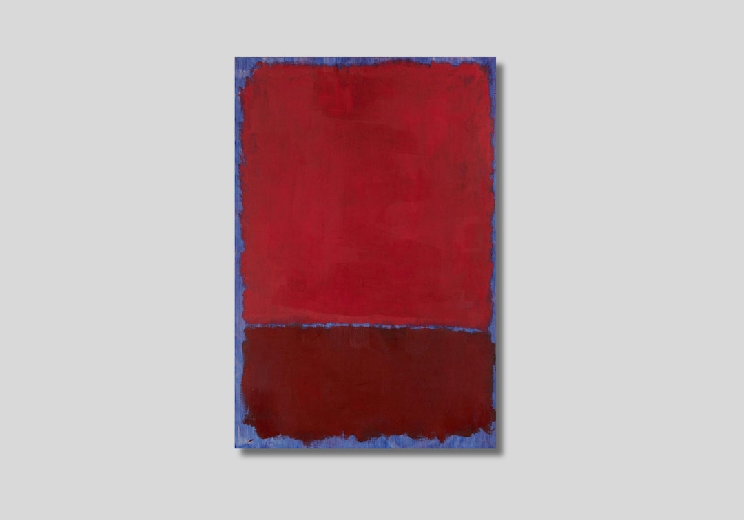 Mark Rothko : Red and Burgundy Over Blue Canvas Art Print - Etsy