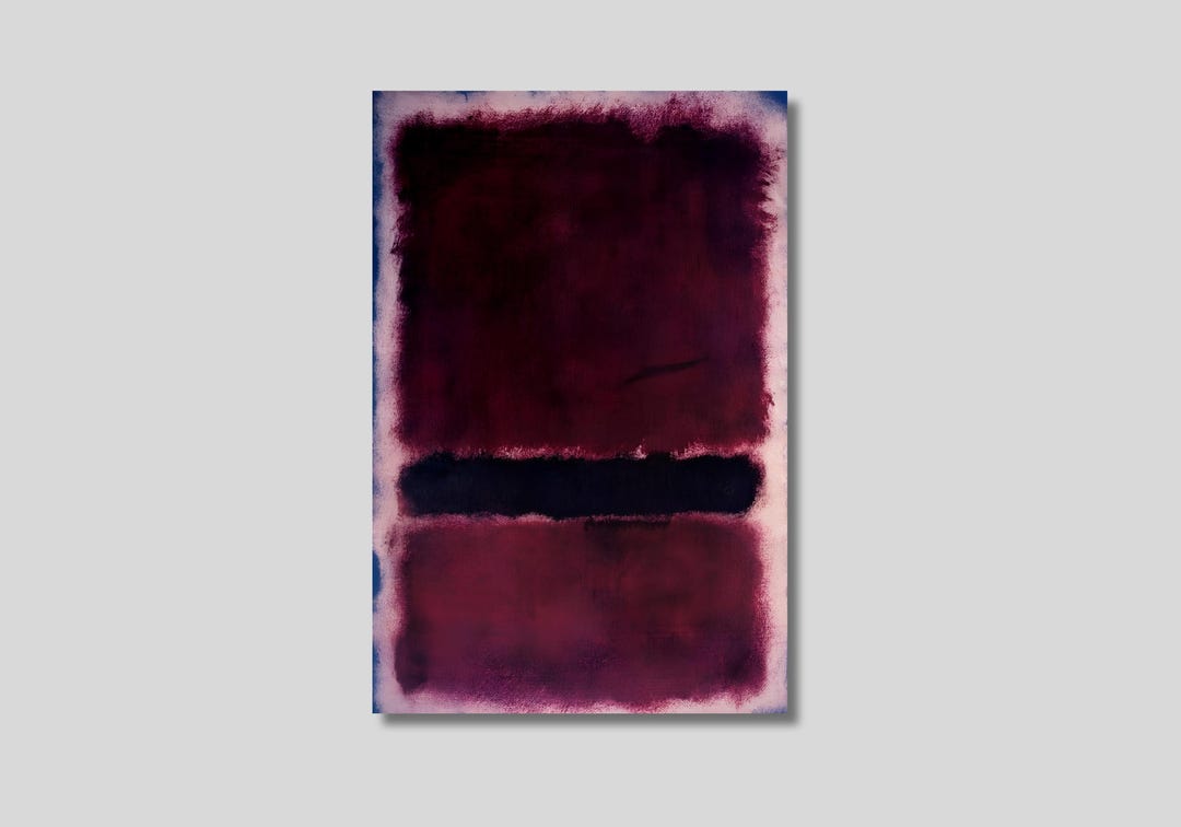 Mark Rothko : Untitled Maroon on Pink (1963) Canvas Art Print - Etsy