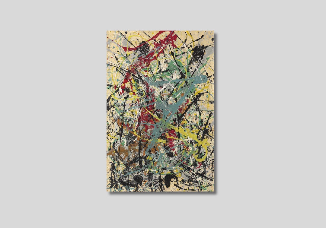 Jackson Pollock - Number 16 Canvas Art Print: Abstract Canvas Wall ...