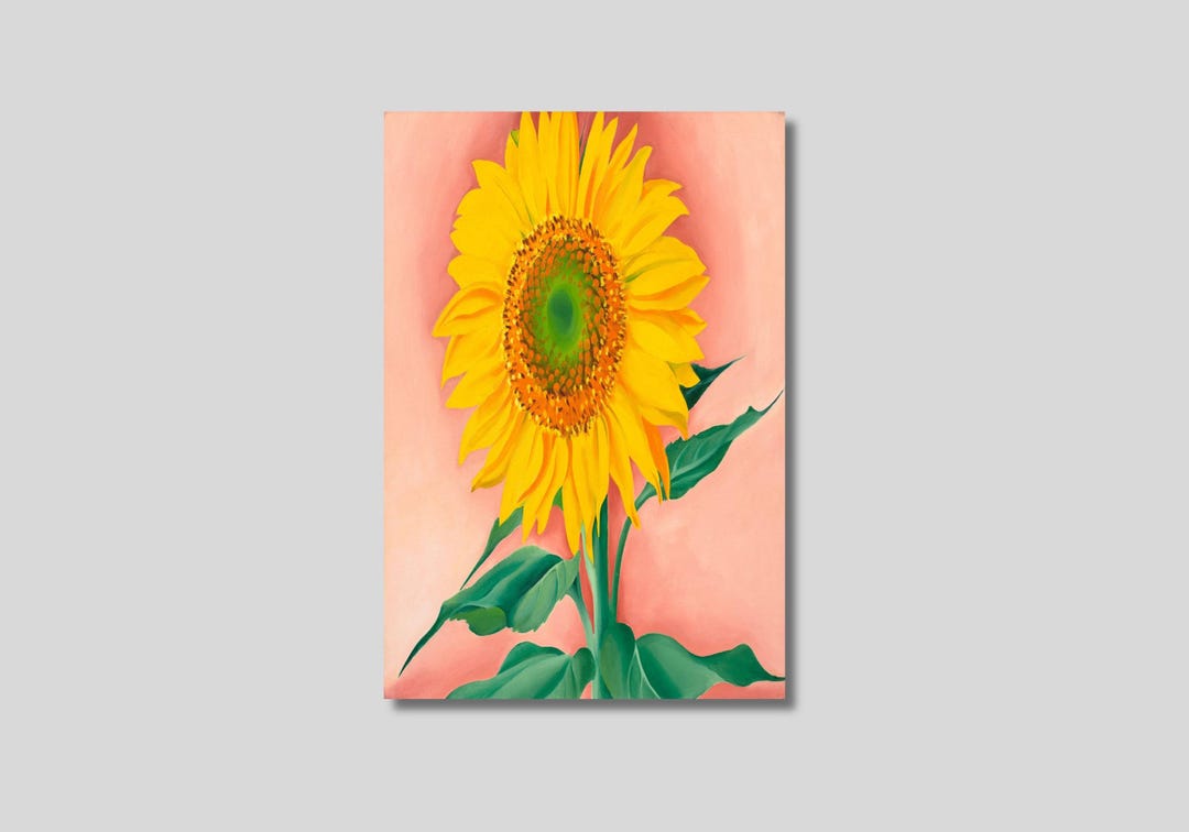 Georgia O'keeffe - A Sunflower From Maggie : Canvas Art Print - Etsy