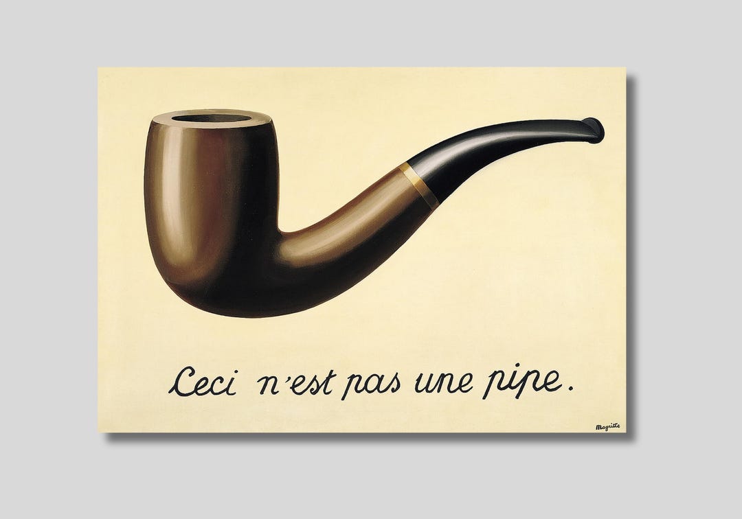 Rene Magritte : This is Not a Pipe - Canvas Art Print - Etsy