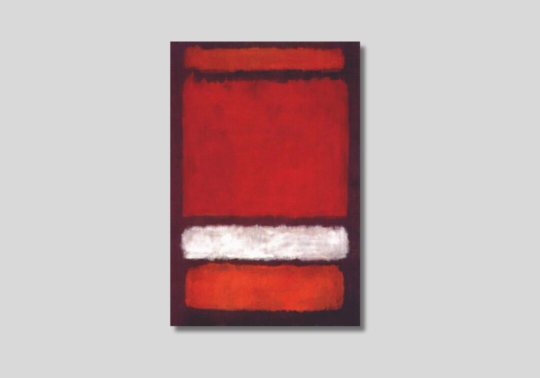 Mark Rothko : No. 7, 1960 Red and White - Canvas Art Print - Etsy