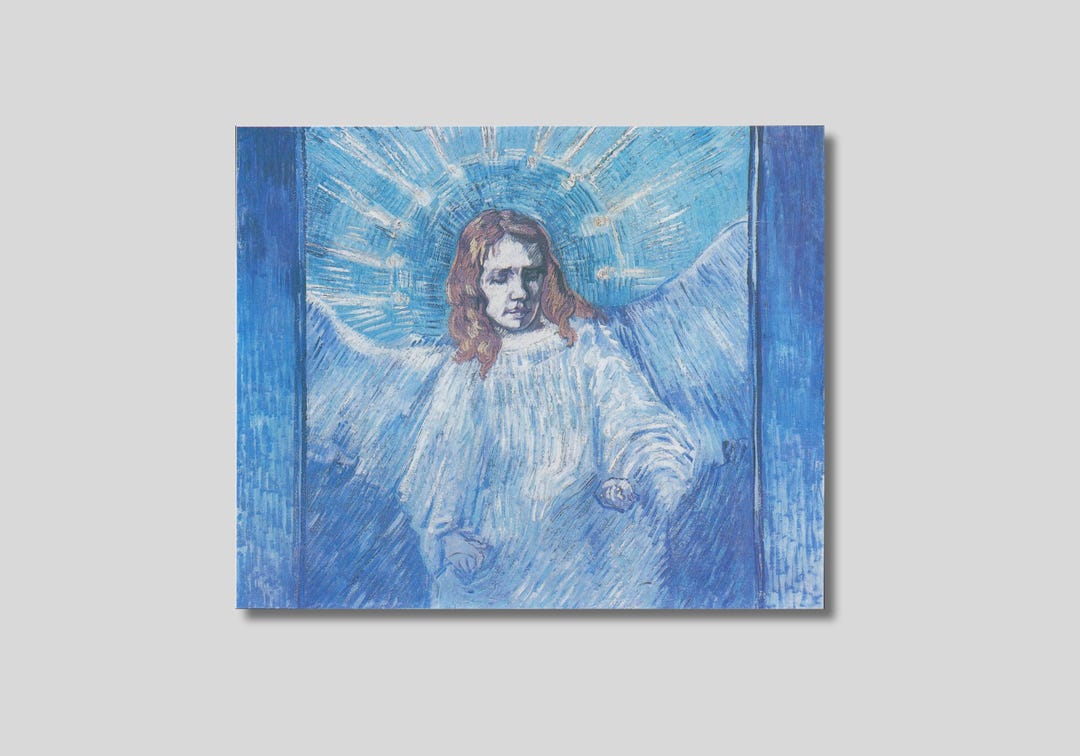 Vincent Van Gogh : Half Figure of an Angel - Canvas Print - Etsy