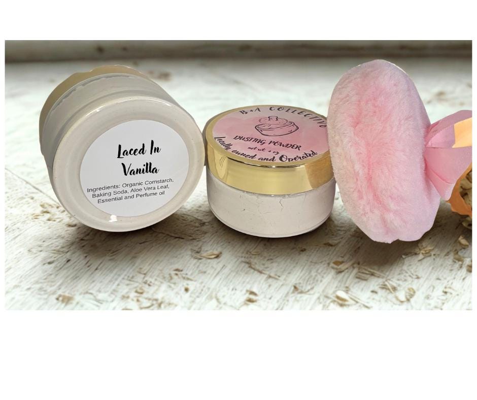 Laced in Vanilla Luxury Dusting Powder, Organic Cornstarch Body Powder ...