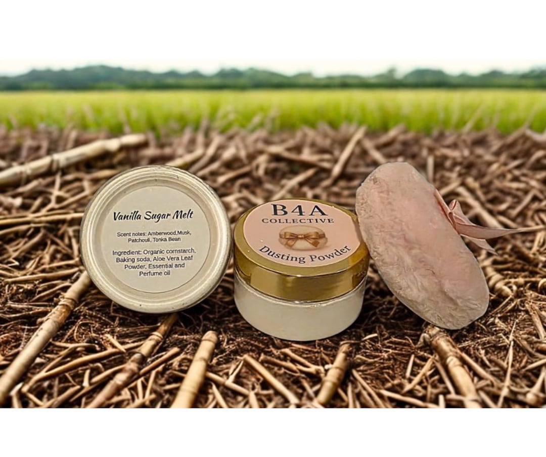 Vanilla Sugar Melt Dusting Powder, Warm Amber Vanilla Scent, Moisture ...