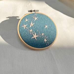 Hand Embroidered Stars in the Sky, Framed - Etsy