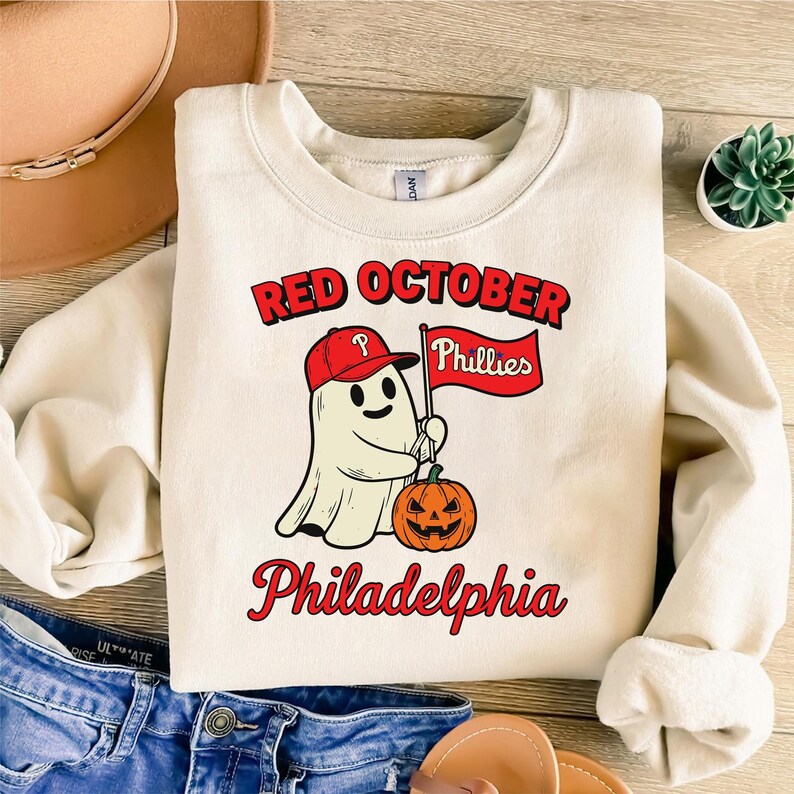 Red October Philadelphia Phillies SVG PNG Baseball Ghost Halloween Team ...