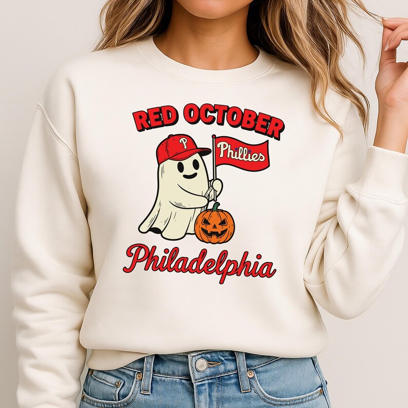Red October Philadelphia Phillies SVG PNG Baseball Ghost Halloween Team ...