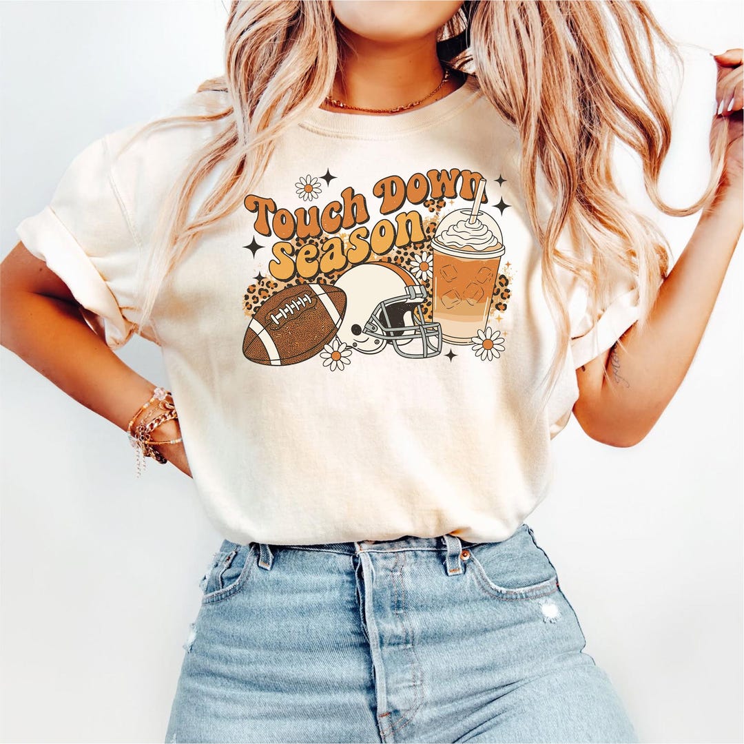 Touchdown Season SVG PNG Football Sports Game Day Iced Coffee Fall Mom ...