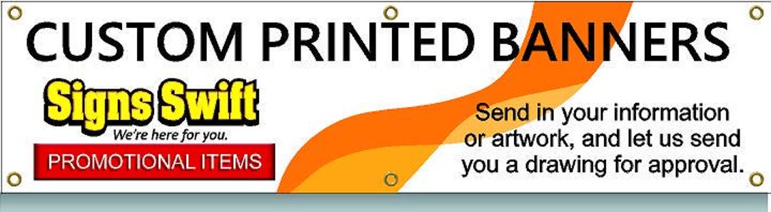 Custom Printed Banner, Vinyl Graphic Sign (3x6) - Etsy