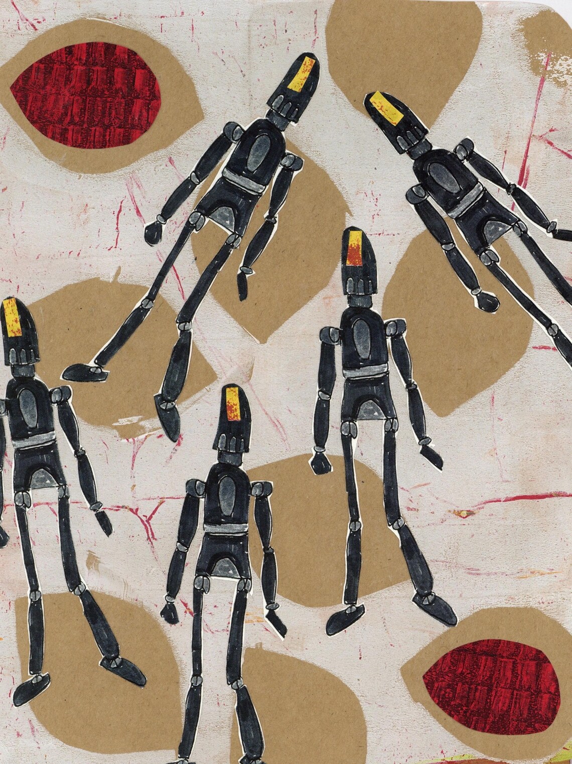 Collage Bots - 8"x10" Robot Mixed Media Art - Original Wall Decor - Etsy