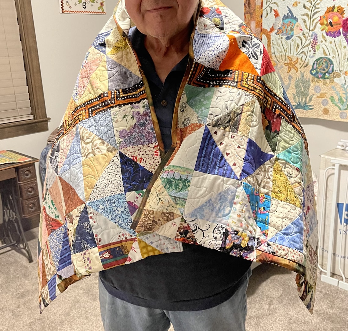 Quilted Patchwork Shawl - Etsy