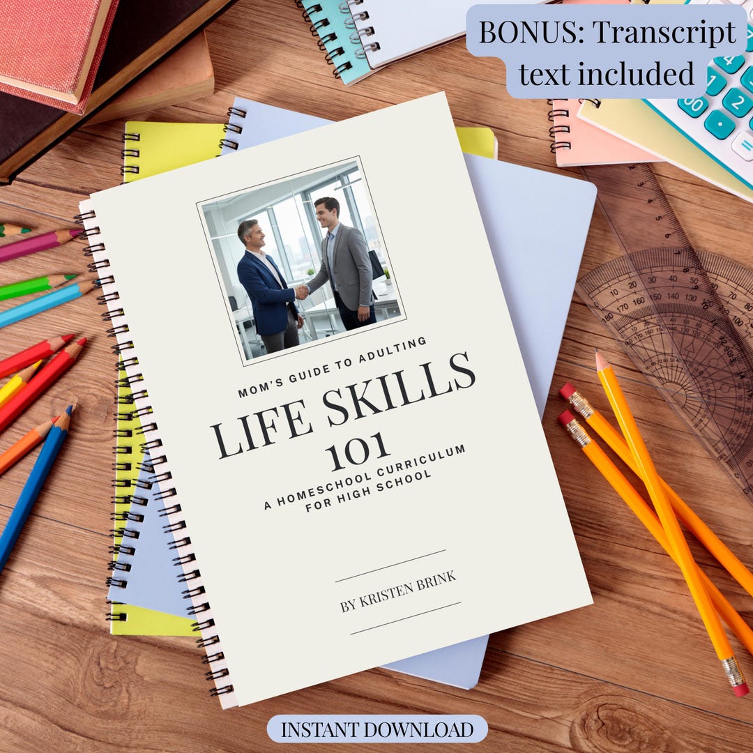 Life Skills Curriculum Homeschool Teen Elective Semester Course High ...